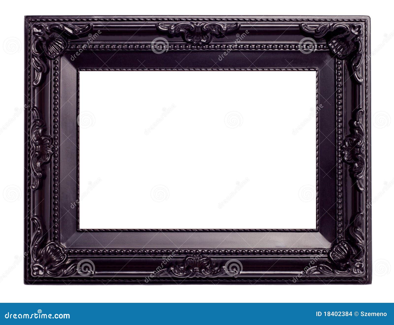 Picture Black Frame with a Decorative Pattern Stock Photo - Image of ...