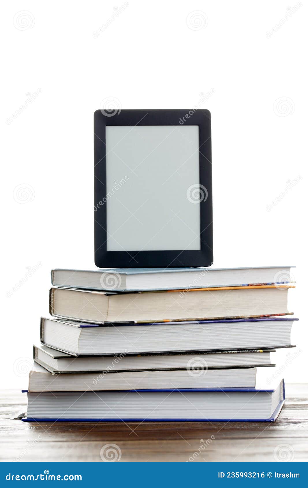 Picture of Blank Black Picture Frame on Stack of Books Stock Photo ...