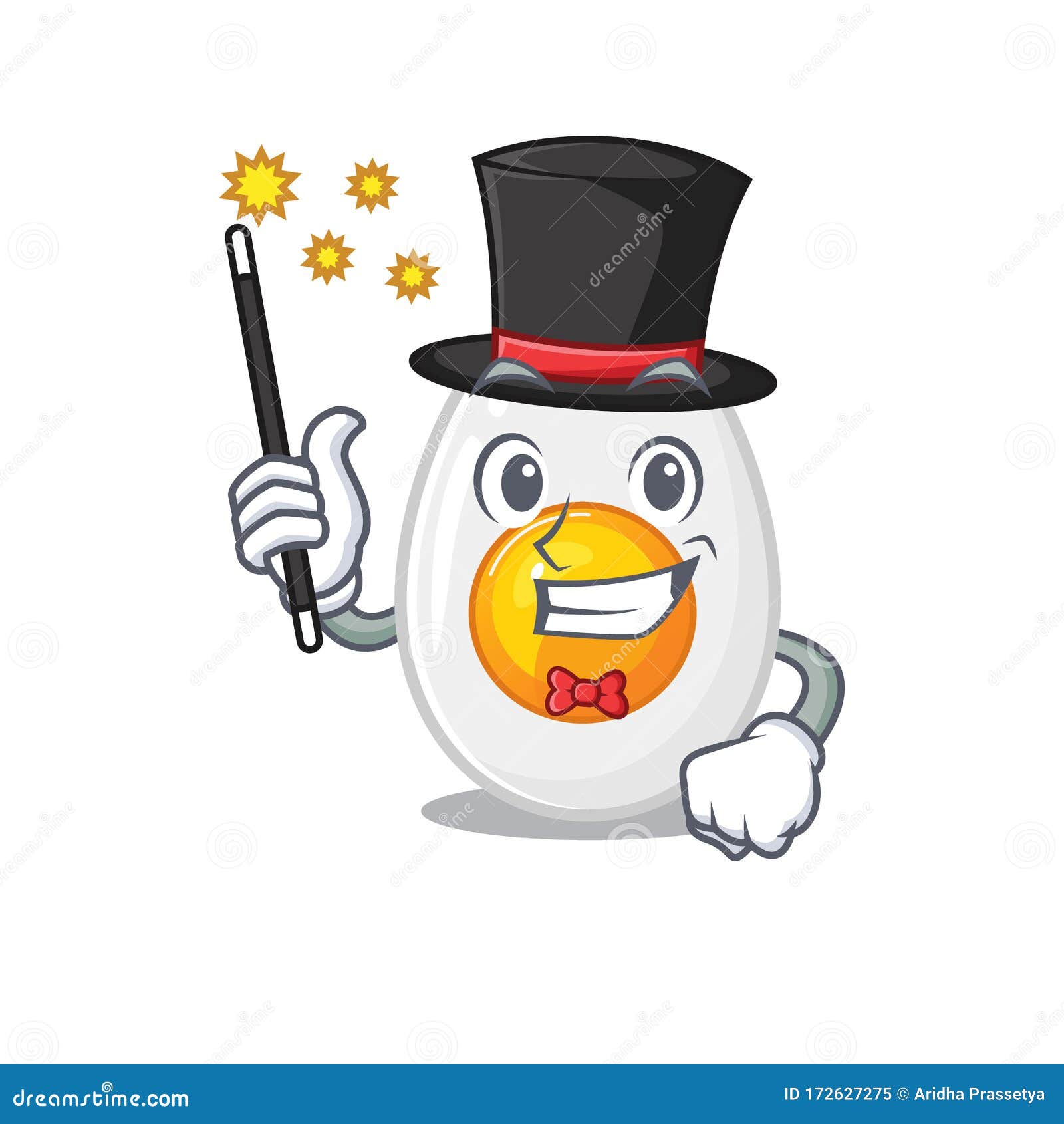 A Picture of Boiled Egg Performance As a Magician Stock Vector ...