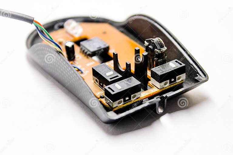 A Picture of Broken Computer Mouse on White Background , Stock Photo ...