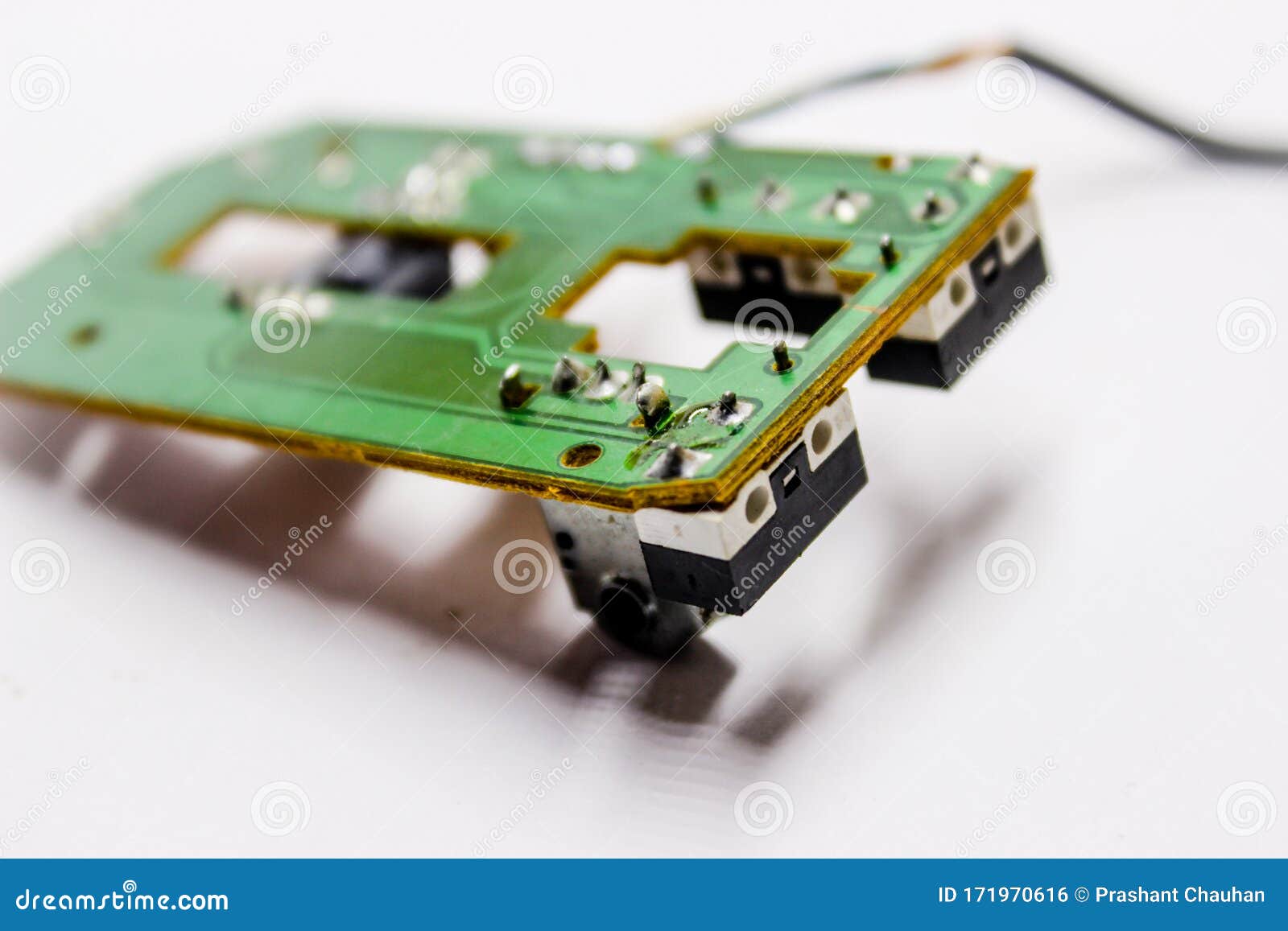 A Picture of Broken Computer Mouse on White Background , Stock Photo ...