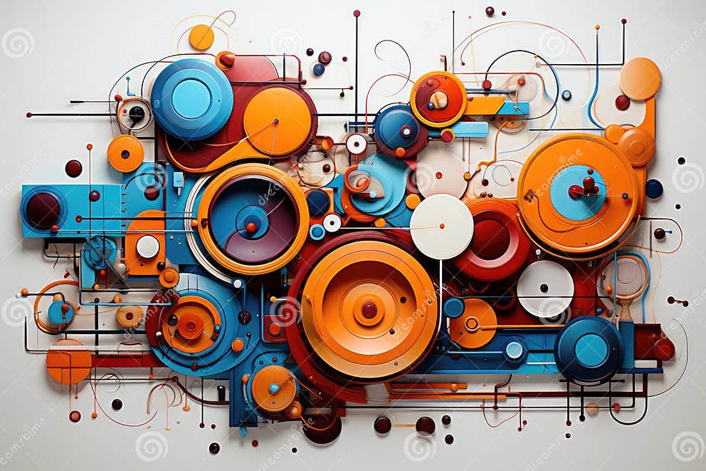 A Picture of a Bunch of Different Colored Objects. Generative AI Image ...