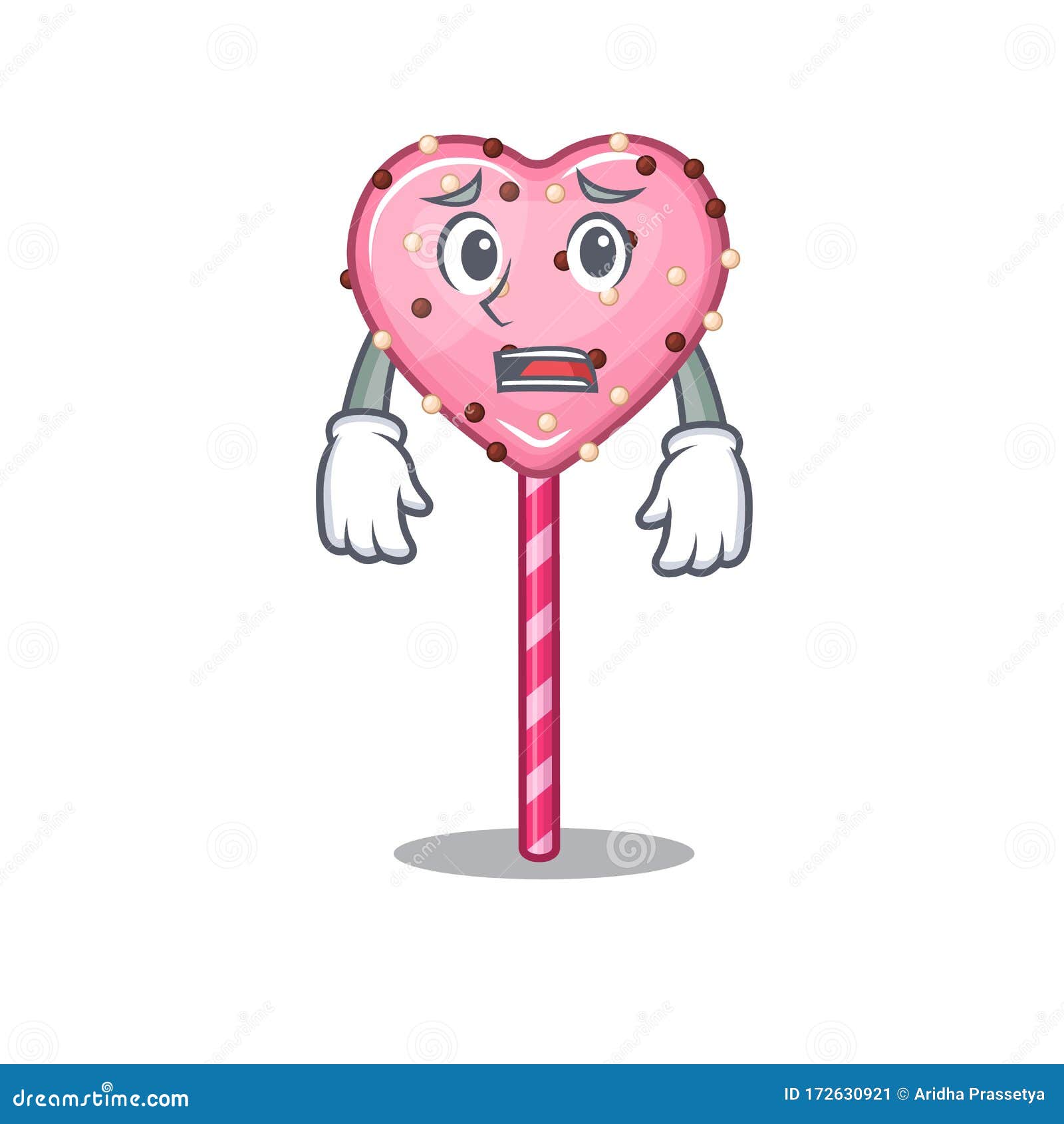 Scared Lollipop Cartoon Stock Illustration | CartoonDealer.com #43502242