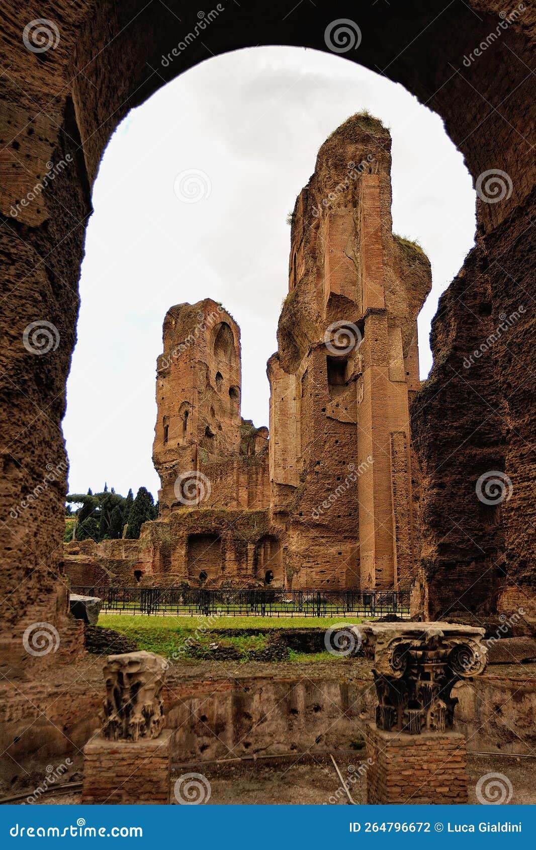 A Picture of Caracalla S Thermal Bath Stock Photo - Image of structure ...