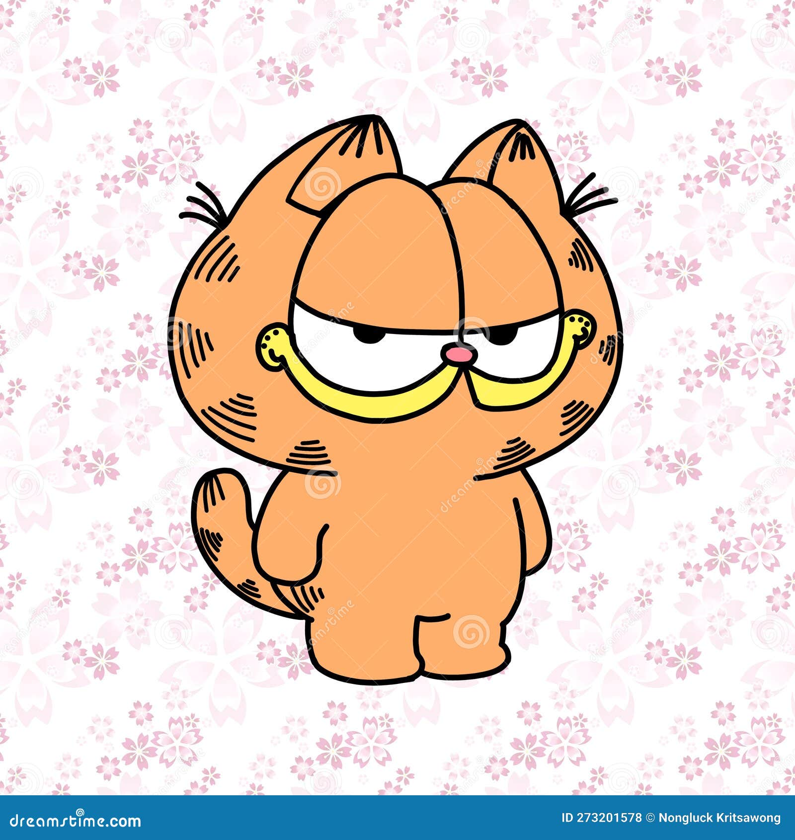 This is a Picture of a Cat, Orange Stock Illustration - Illustration of ...