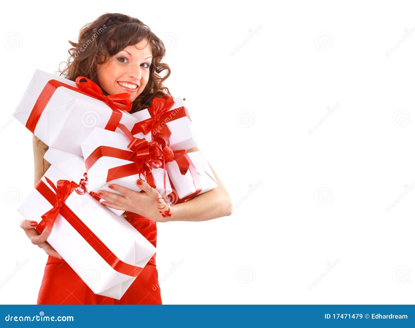 Picture of Cheerful Santa Helper Stock Image - Image of beautiful ...