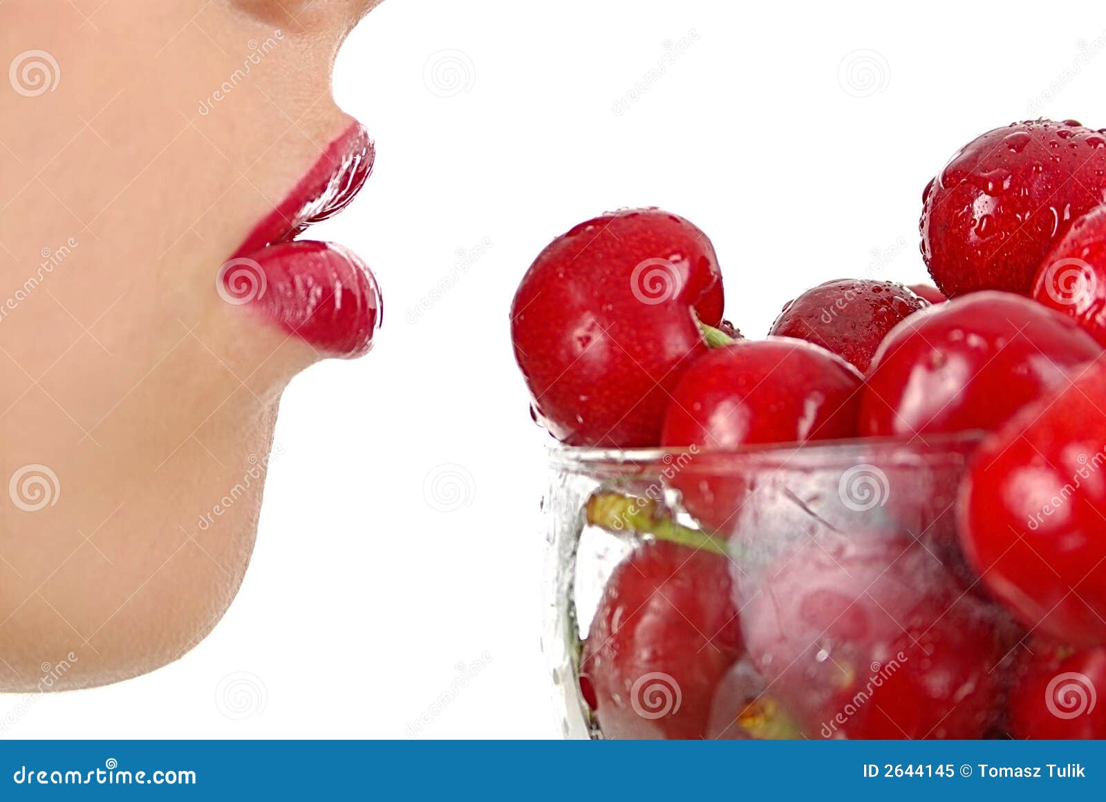 Picture of cherry and lips stock image. Image of candy - 2644145