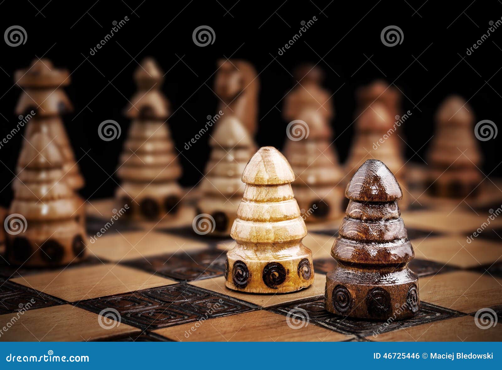 Picture of a Chess, One Against All Concept Stock Photo - Image of ...