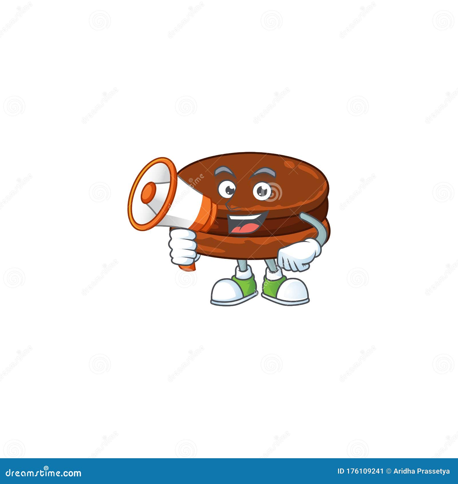 A Picture of Chocolate Alfajor with a Megaphone Stock Vector ...