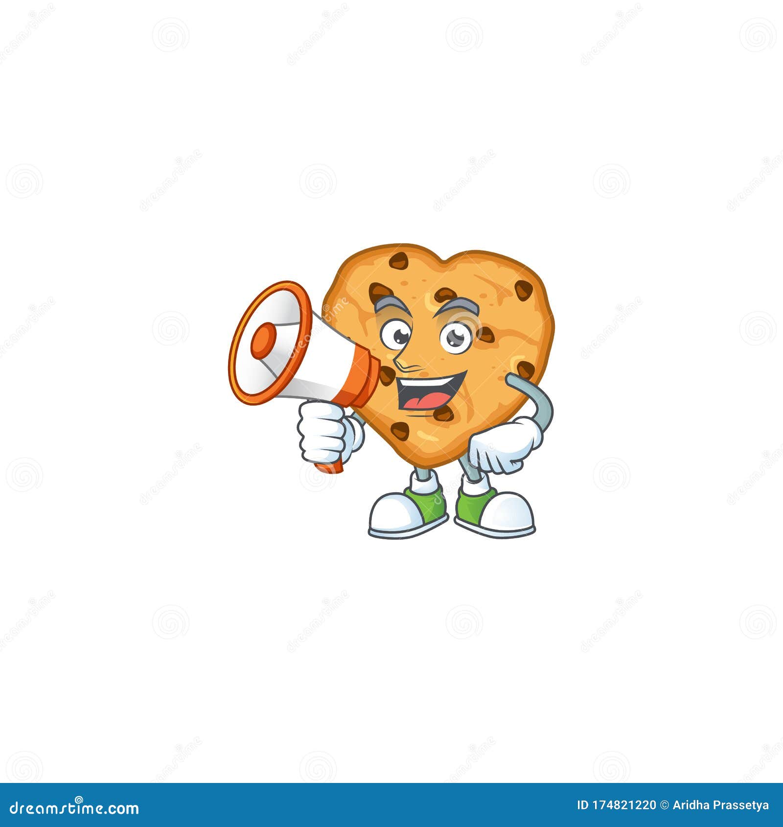 A Picture of Chocolate Chips Love with a Megaphone Stock Vector ...