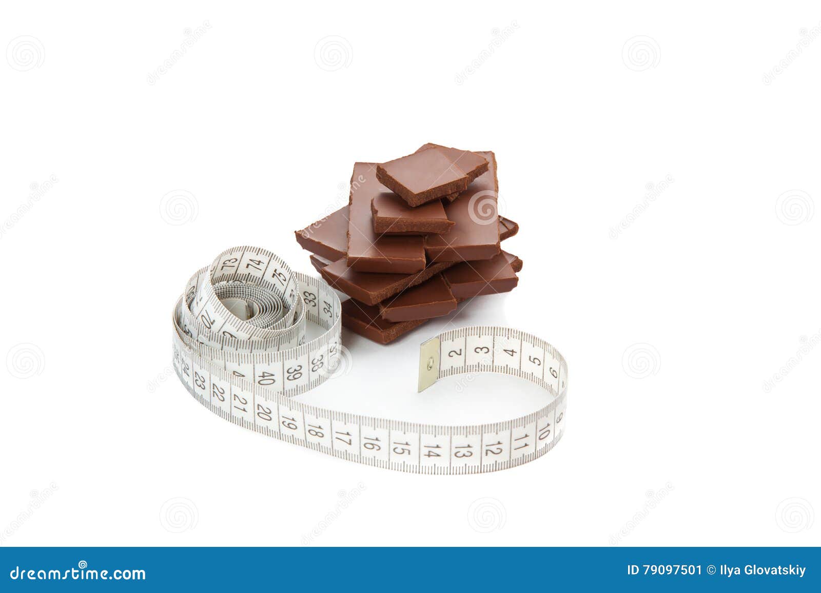 Picture of Chocolate and Tape-measure Stock Image - Image of candy ...
