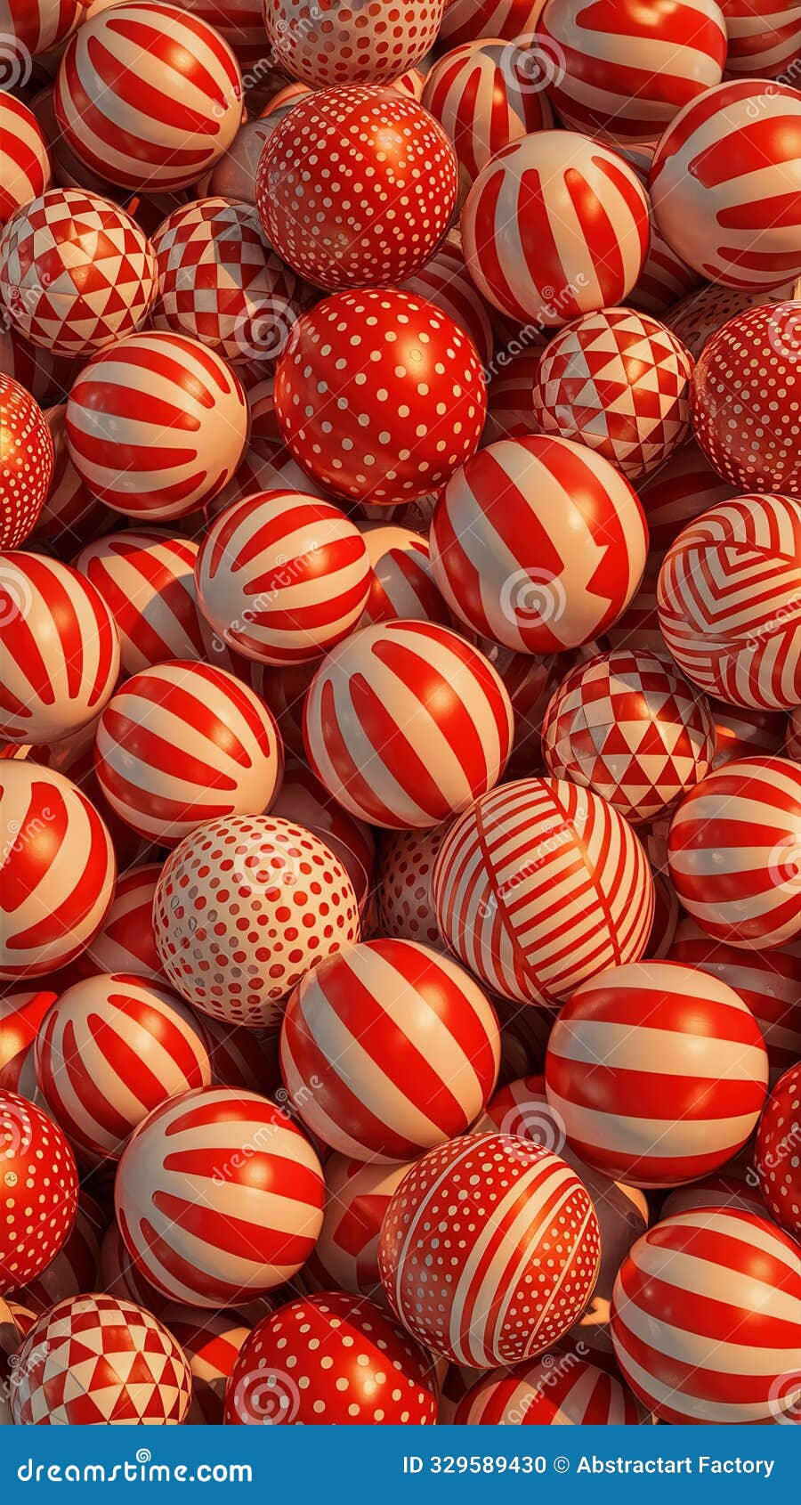 Picture of Circle Shape Candy with Red Line Design with Lots of Group ...