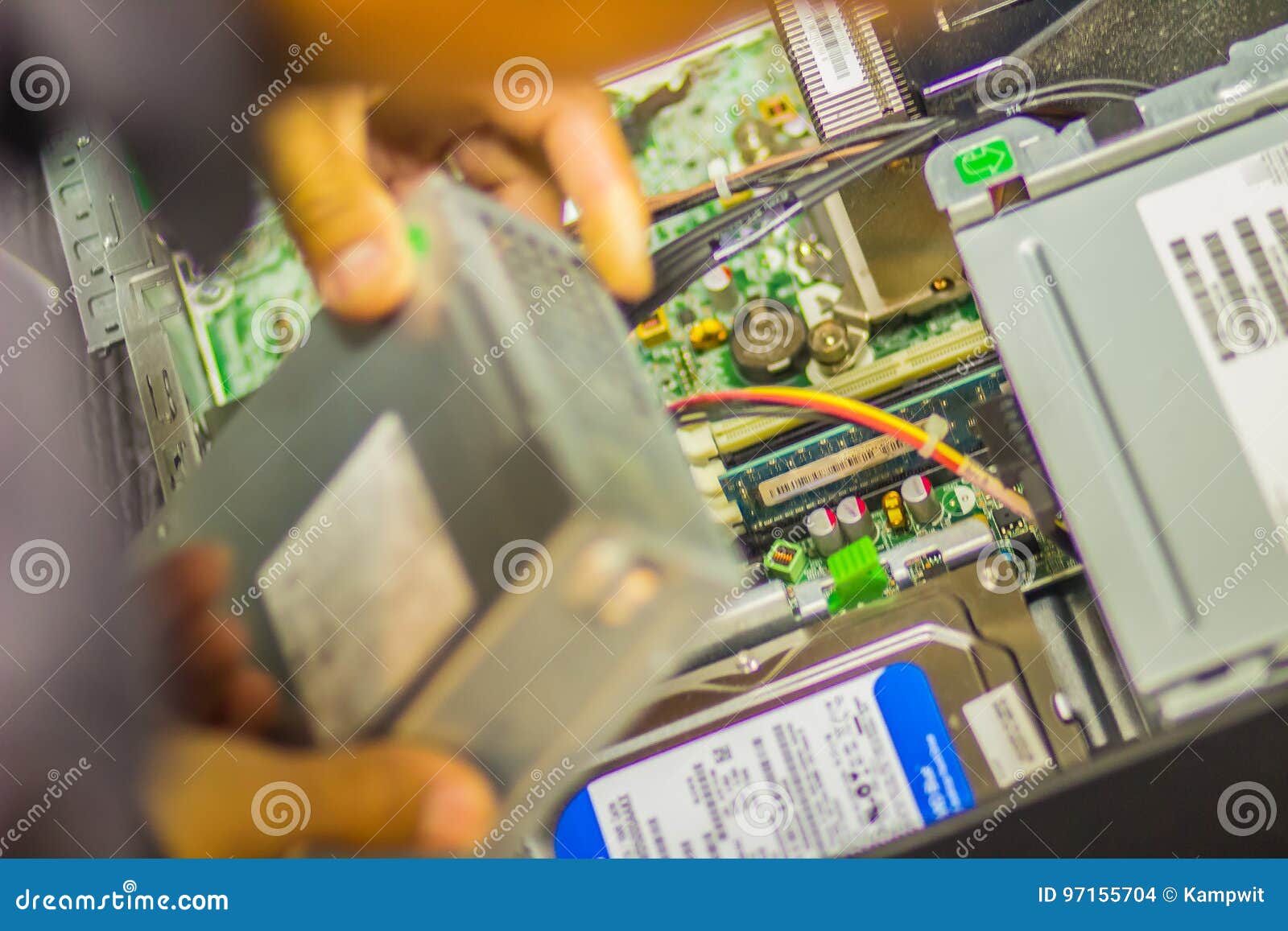 CPU In Hands Of A Technician. The Processor Is Being Examined For ...