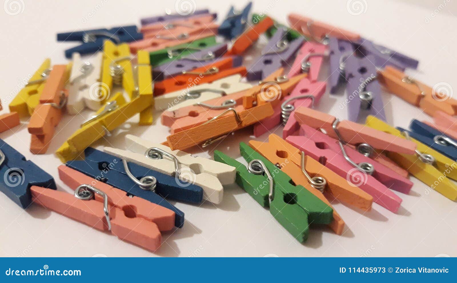Clothes Peg in Different Color Stock Image - Image of color, home ...