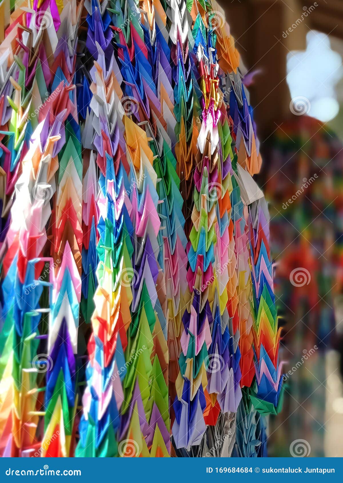 A Picture of Colorful Origami Crane Stock Photo - Image of crane ...