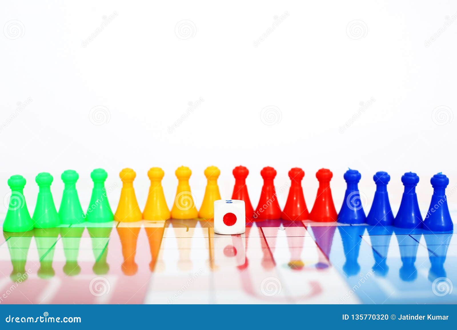 Picture of Colorful Tokens with Dice Stock Photo - Image of leisure ...