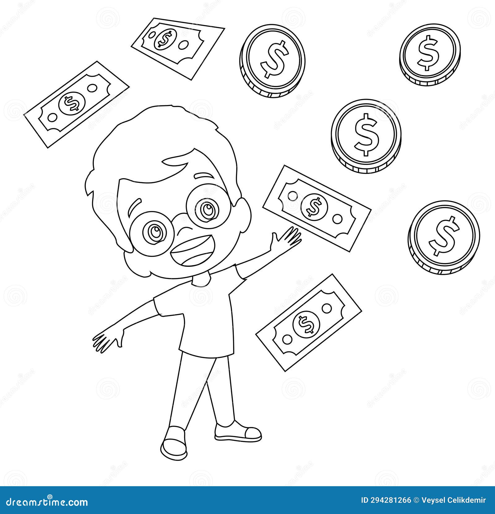 Picture Coloring Illustration for Kids Stock Illustration ...