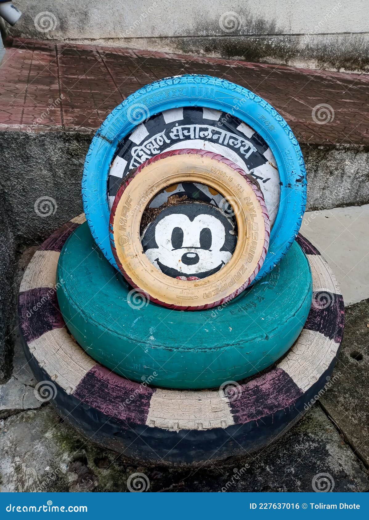 This is the Picture of Colourful Tyres. Stock Photo - Image of blue ...