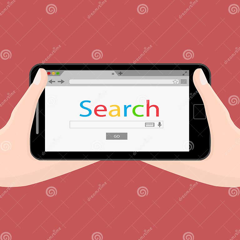 Picture of Computer with Browser. Vector Illustration Stock ...