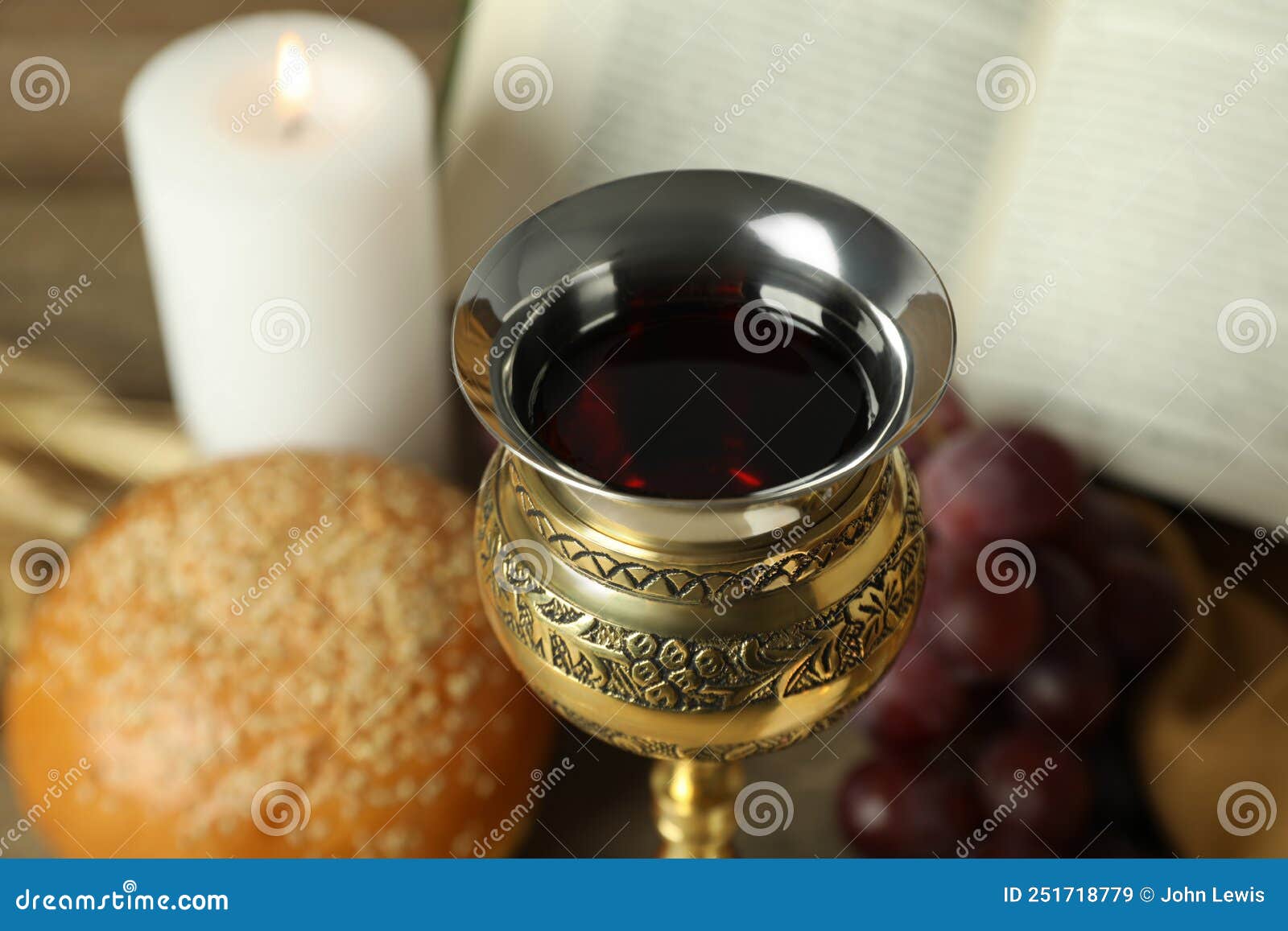 Concept or Composition of Eucharist, Close Up Stock Image - Image of ...