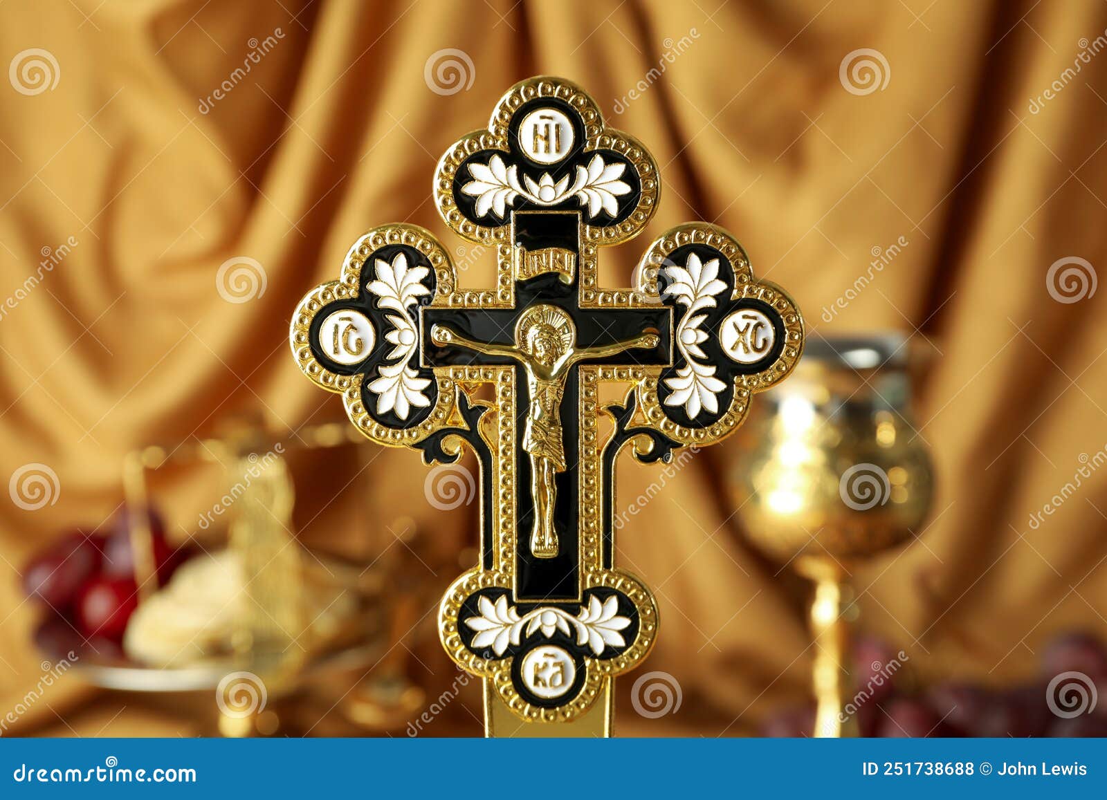 Concept or Composition of Eucharist, Close Up Stock Photo - Image of ...
