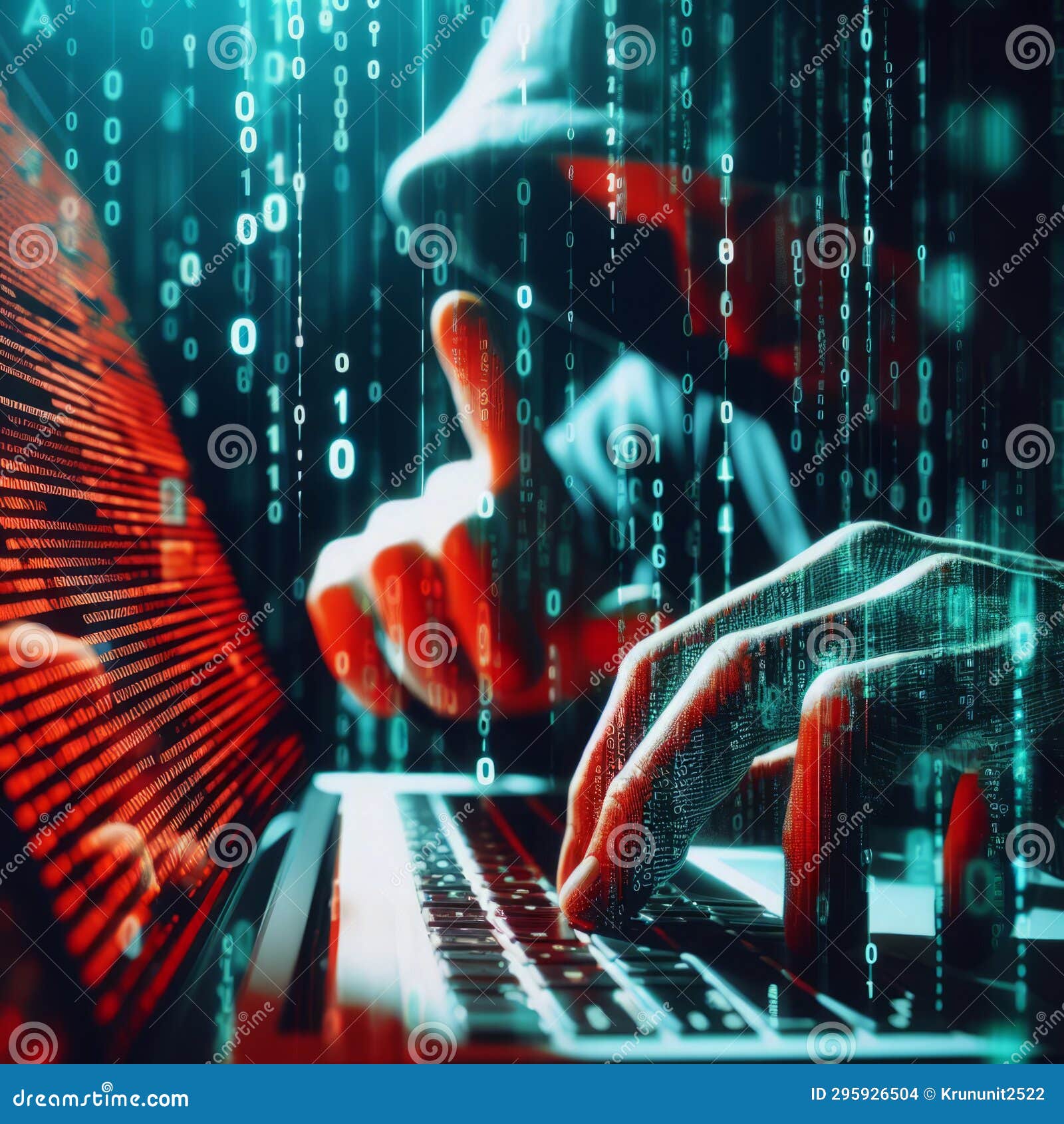Concept of Cyber Security Threat and Attack, Hacker Hand in Computer ...