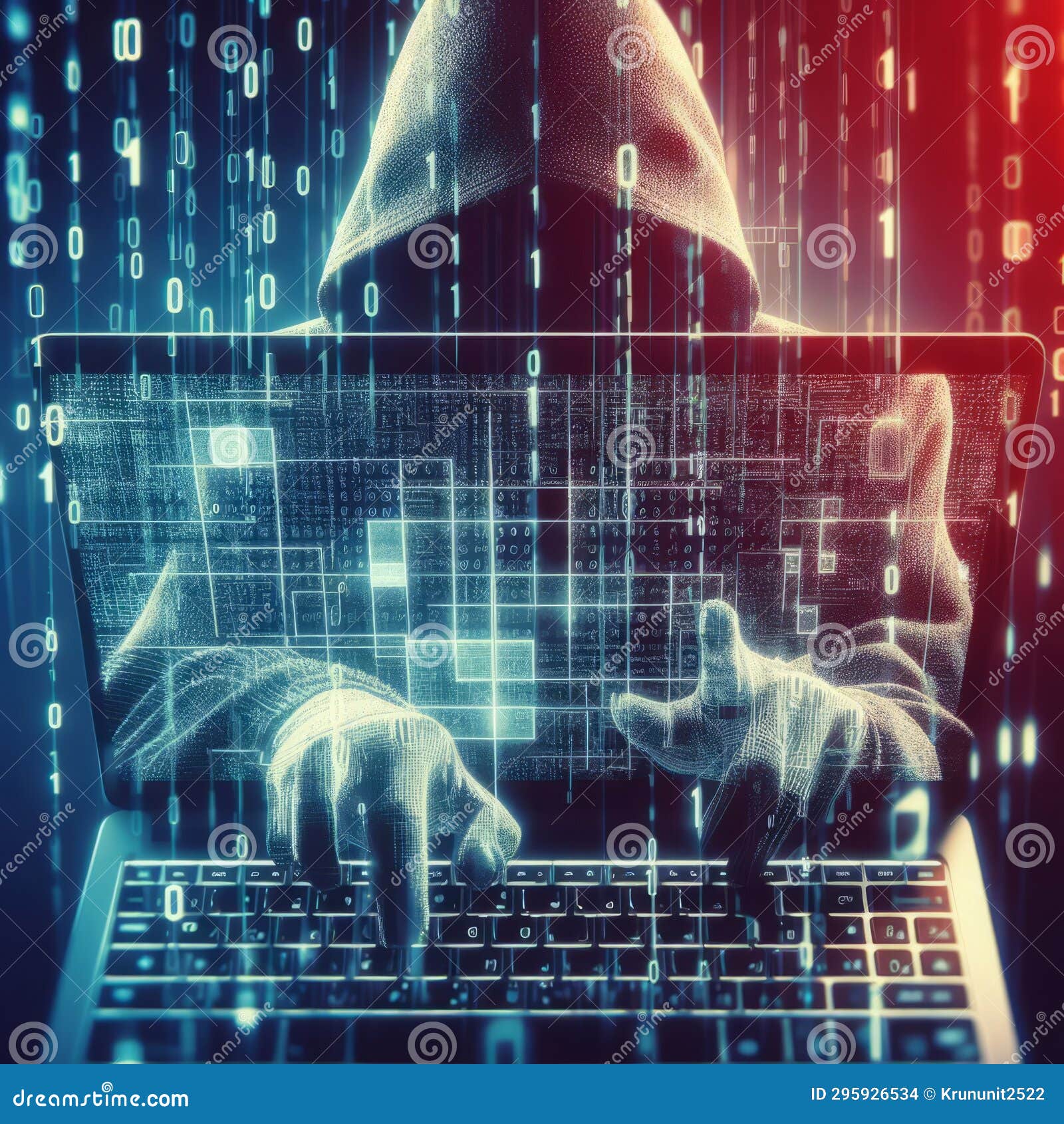 Concept of Cyber Security Threat and Attack, Hacker Hand in Computer ...