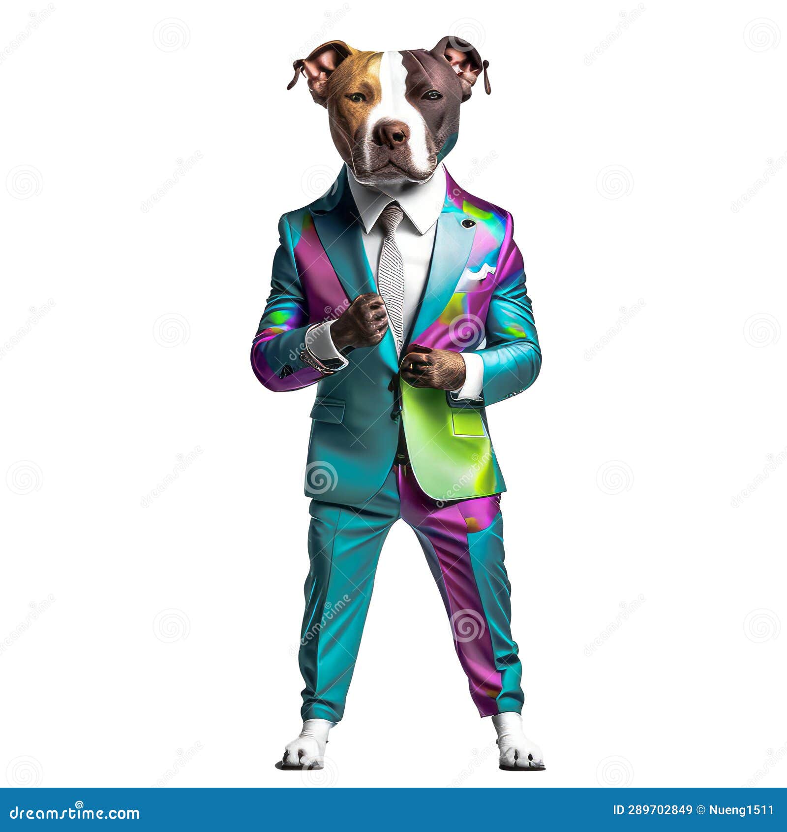 Concept Pitbull Boss, CEO on White Background Stock Illustration ...