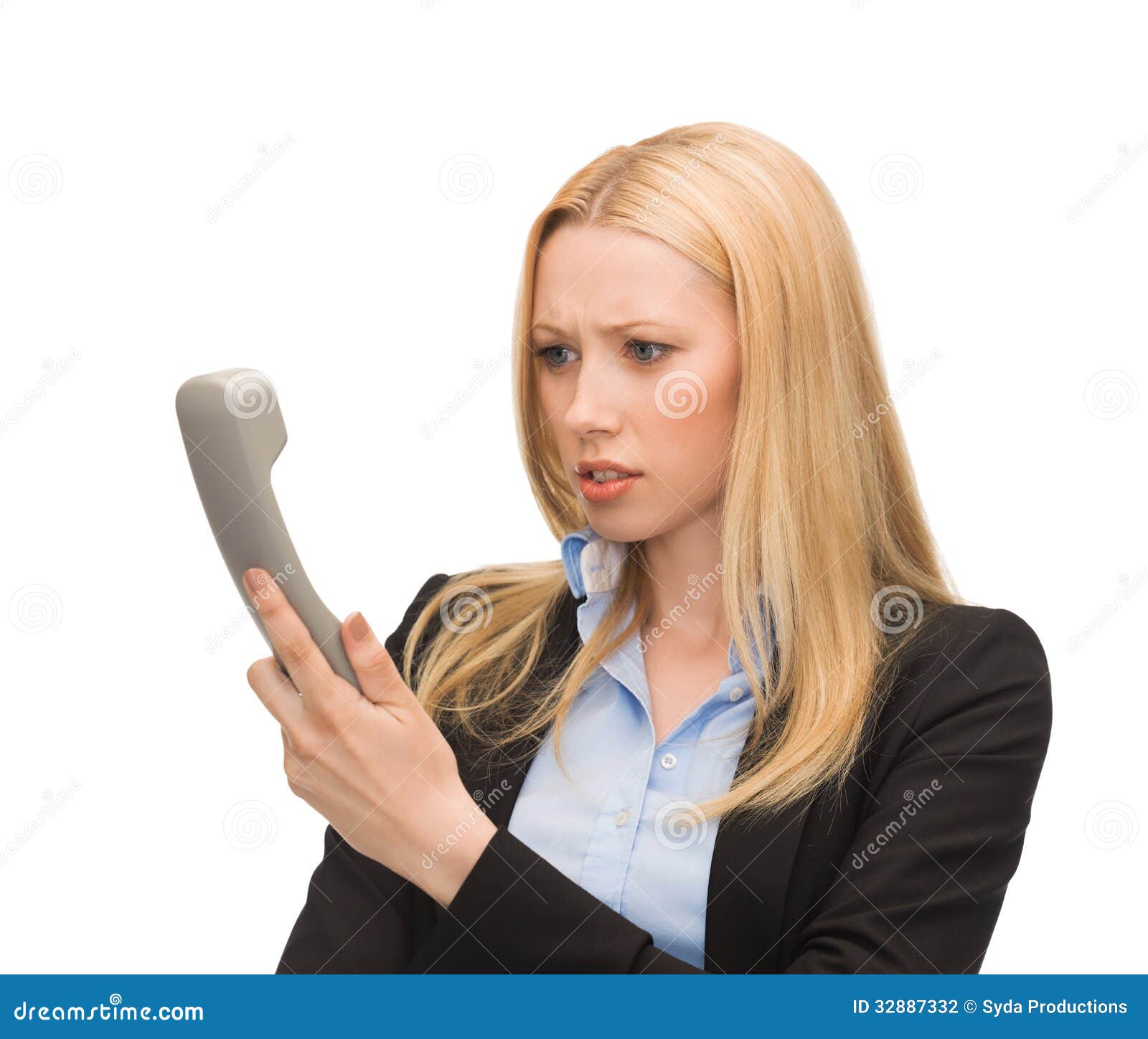 Picture of Confused Woman with Phone Stock Photo - Image of ...