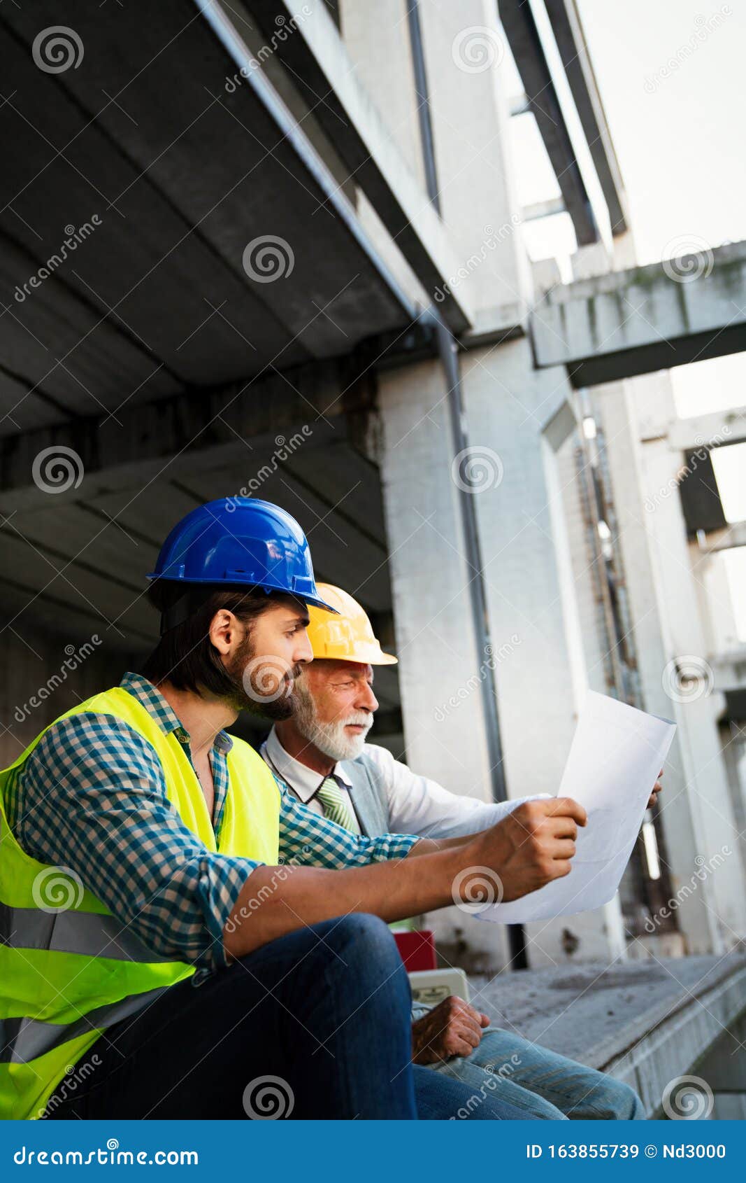 Picture of Construction Engineer Working on Building Site Stock Image ...