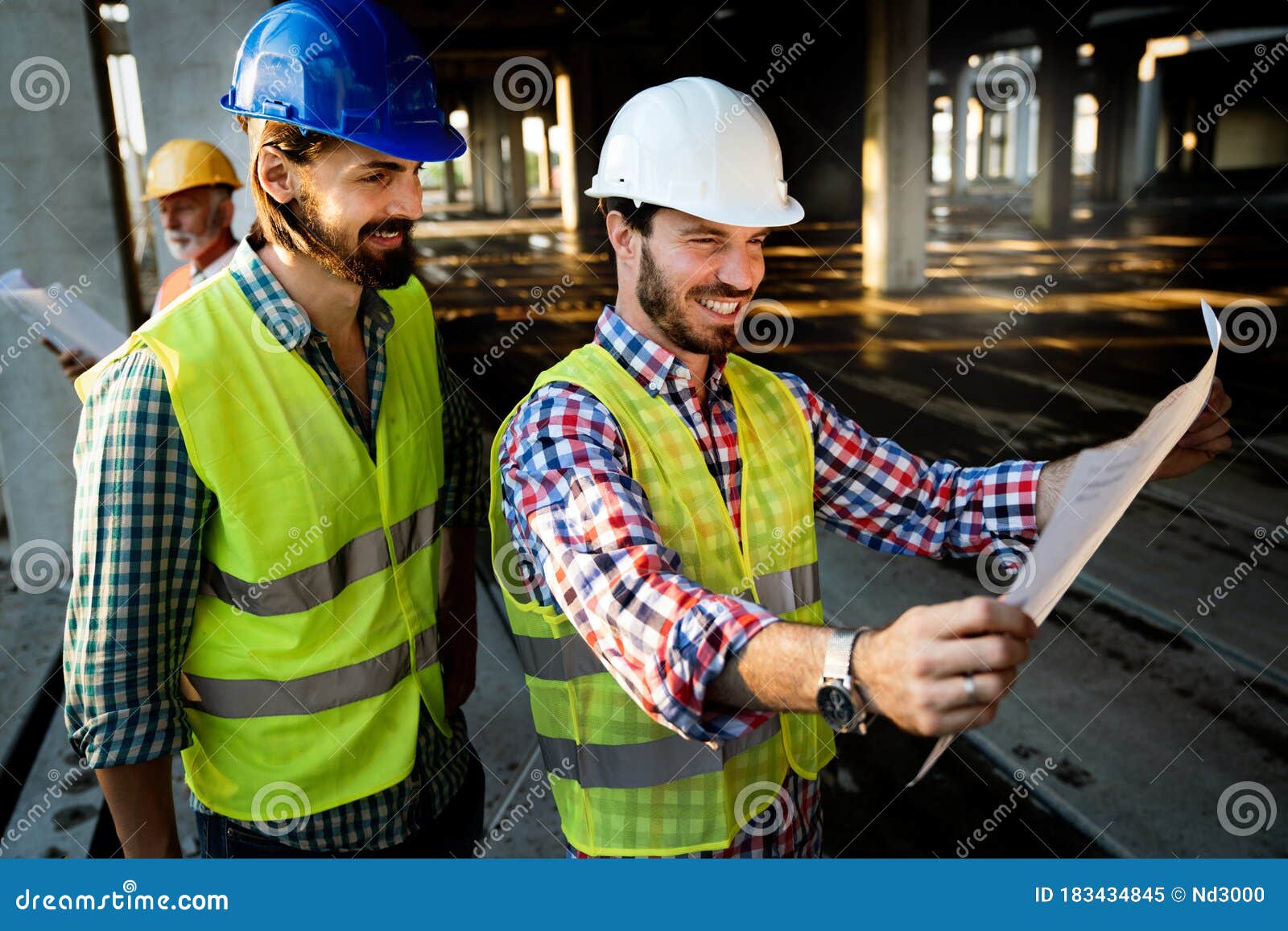 Picture of Construction Engineer Working on Building Site Stock Image ...