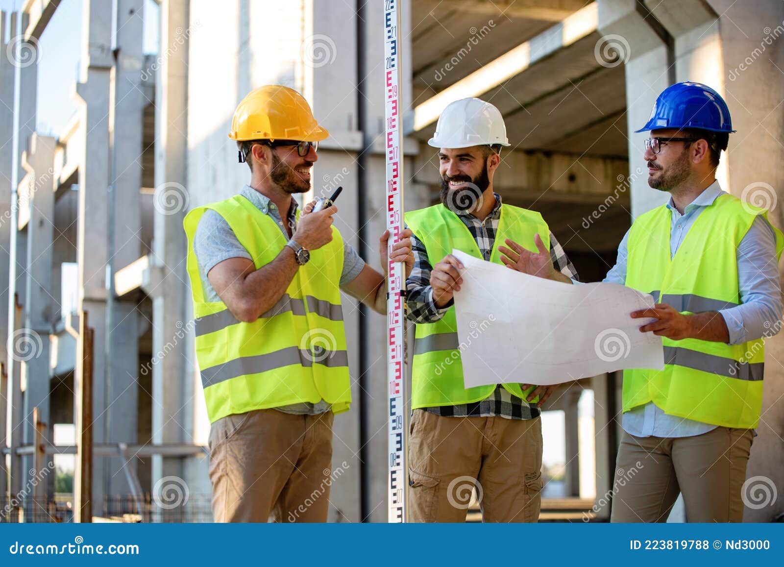 Picture of Construction Engineer Working on Building Site Stock Photo ...