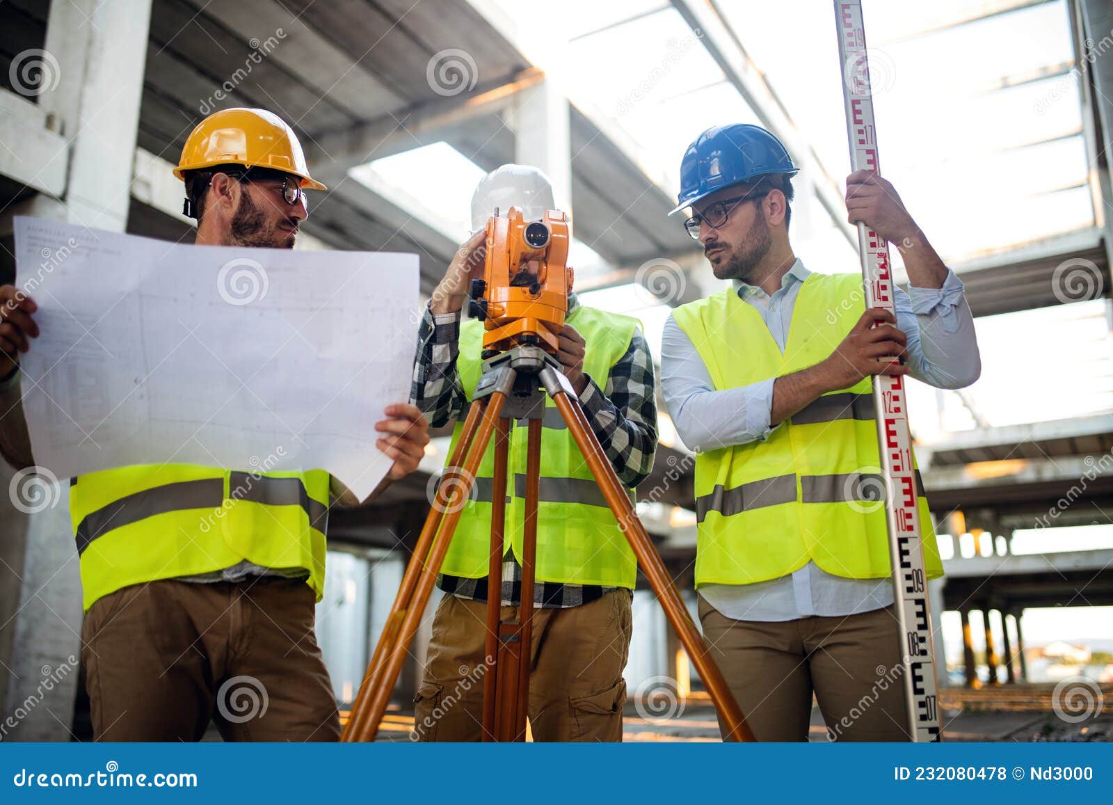 Picture of Construction Engineer Working on Building Site Stock Photo ...