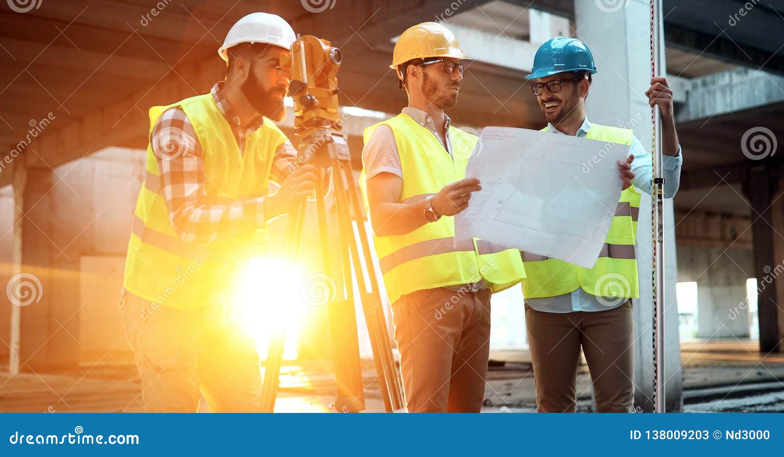 Picture of Construction Engineer Working on Building Site Stock Image ...