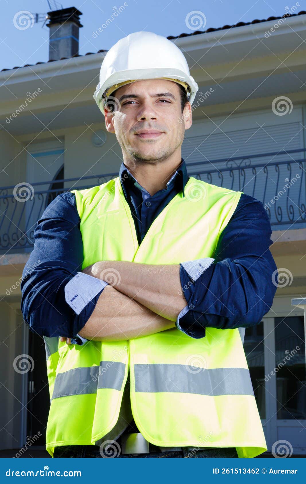Picture Construction Site Engineer Looking at Camera Stock Photo ...