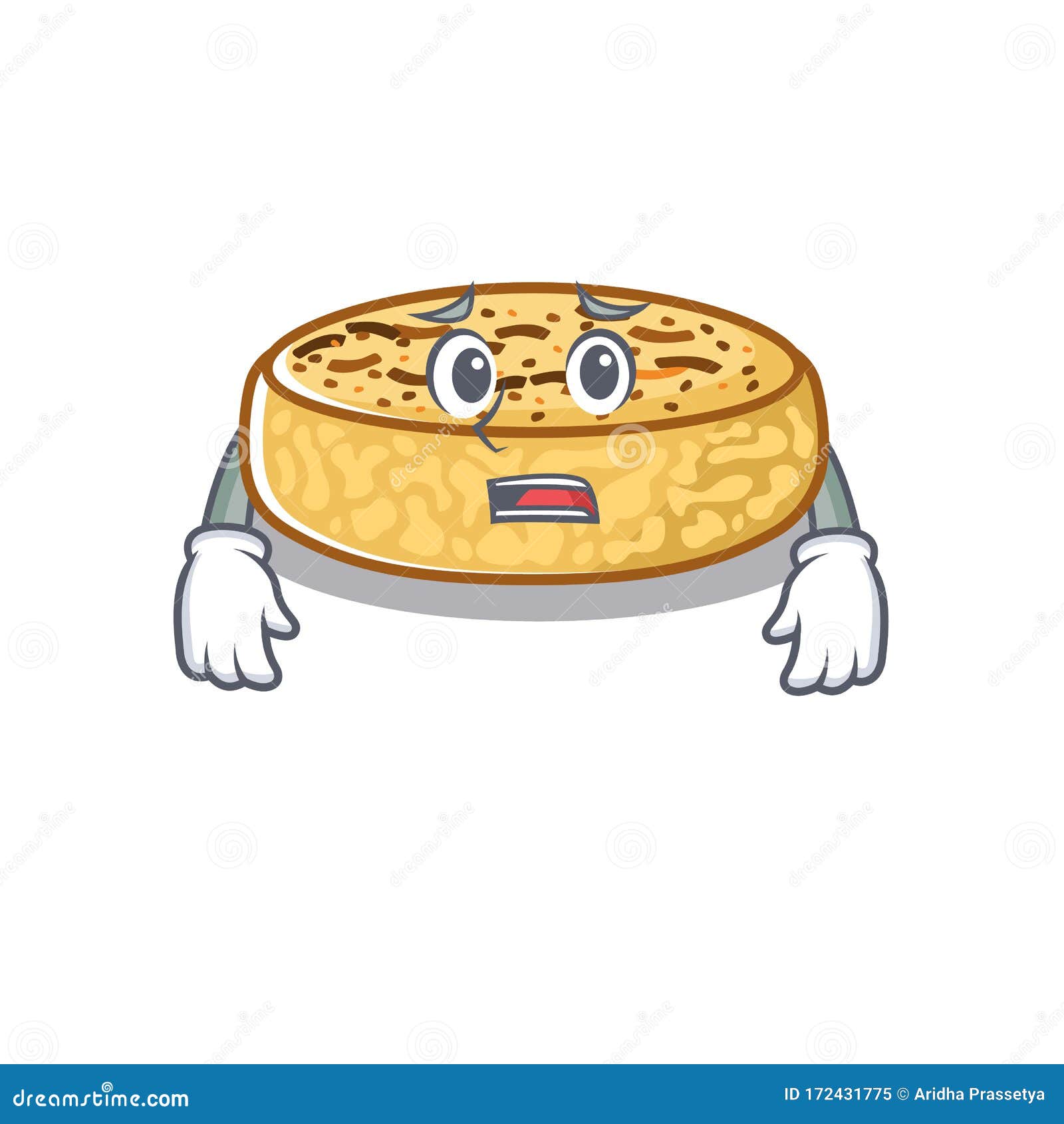 A Picture of Crumpets the Having an Afraid Face Stock Vector ...