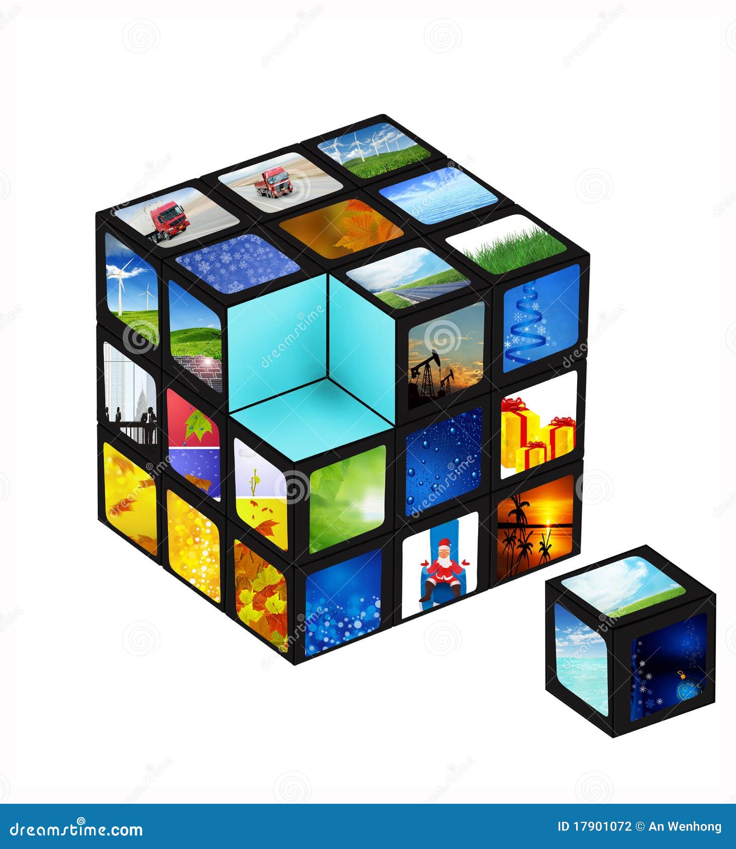 Picture cube stock illustration. Illustration of natural - 17901072