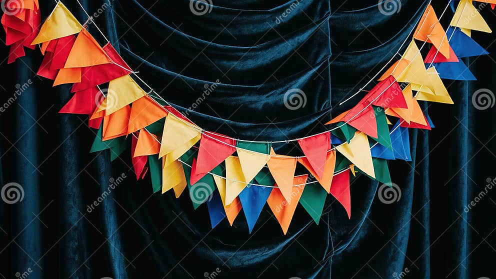 Picture of a Decorated String on a Solid Background. Generative Ai ...