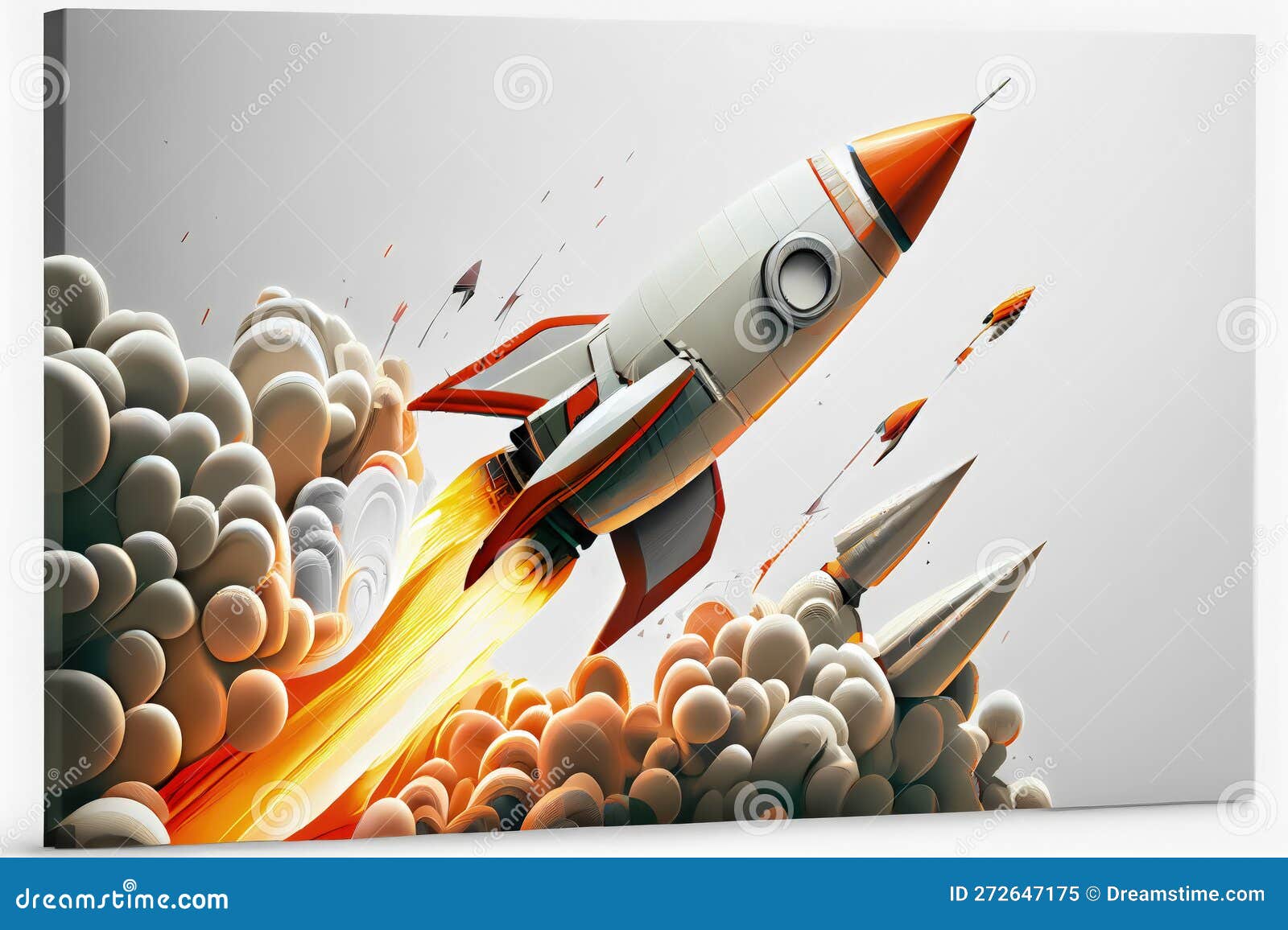 A Picture Depicting a Rocket Launch. the Concept of Start-ups, Creating ...