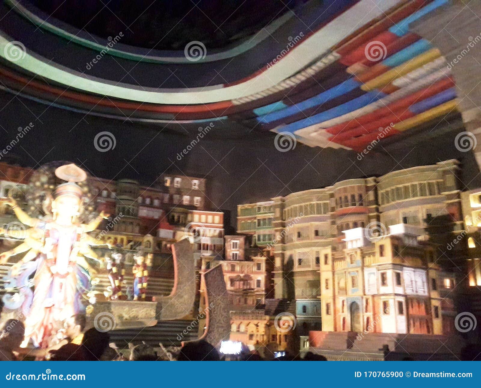 Picture Describes the Unique Durga Puja Theme with Durga Ma.. Stock ...