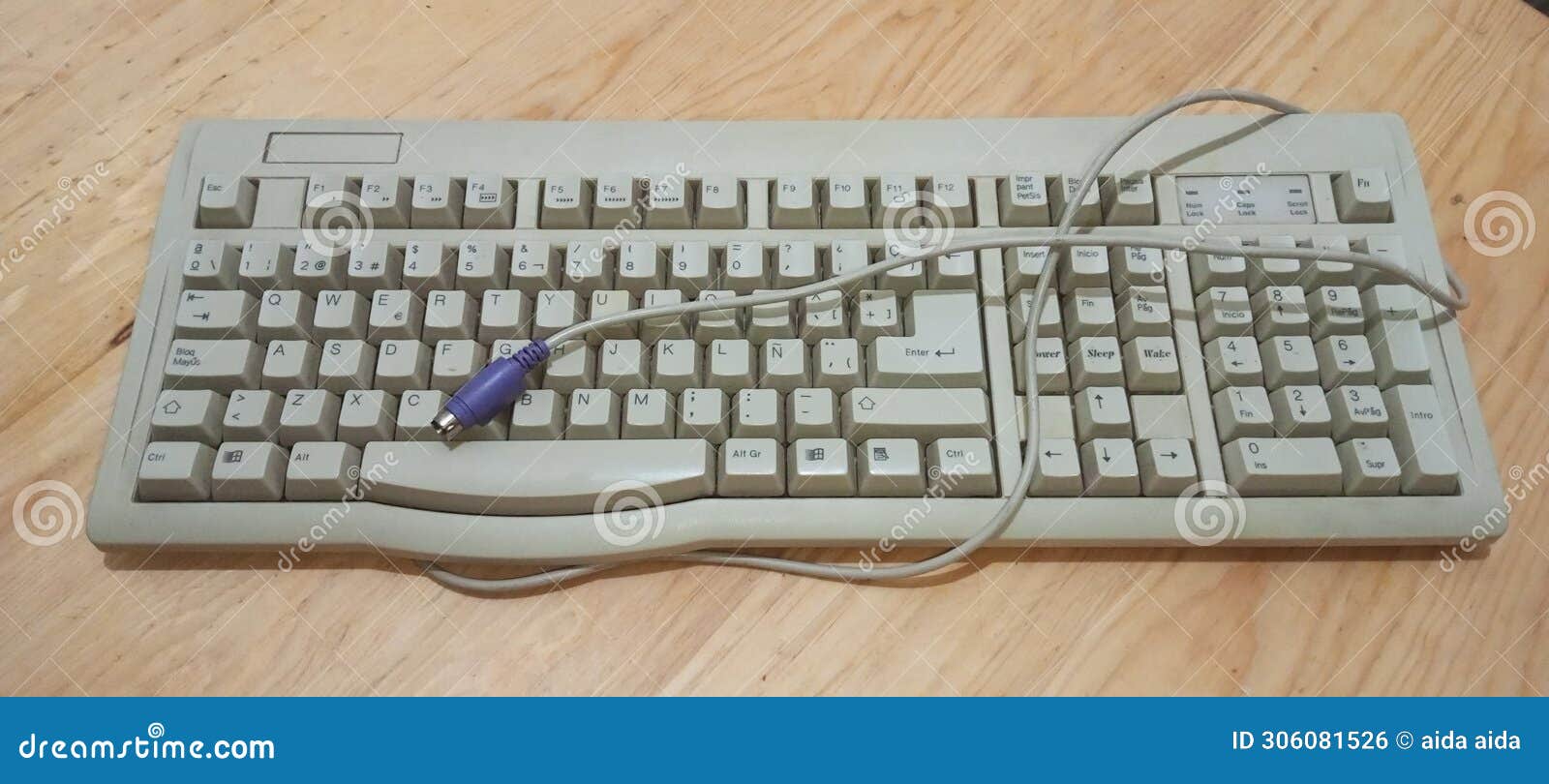 Picture of a Desktop Computer Keyboard in the 1990s Stock Photo - Image ...
