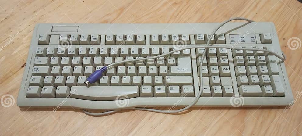 Picture of a Desktop Computer Keyboard in the 1990s Stock Photo - Image ...