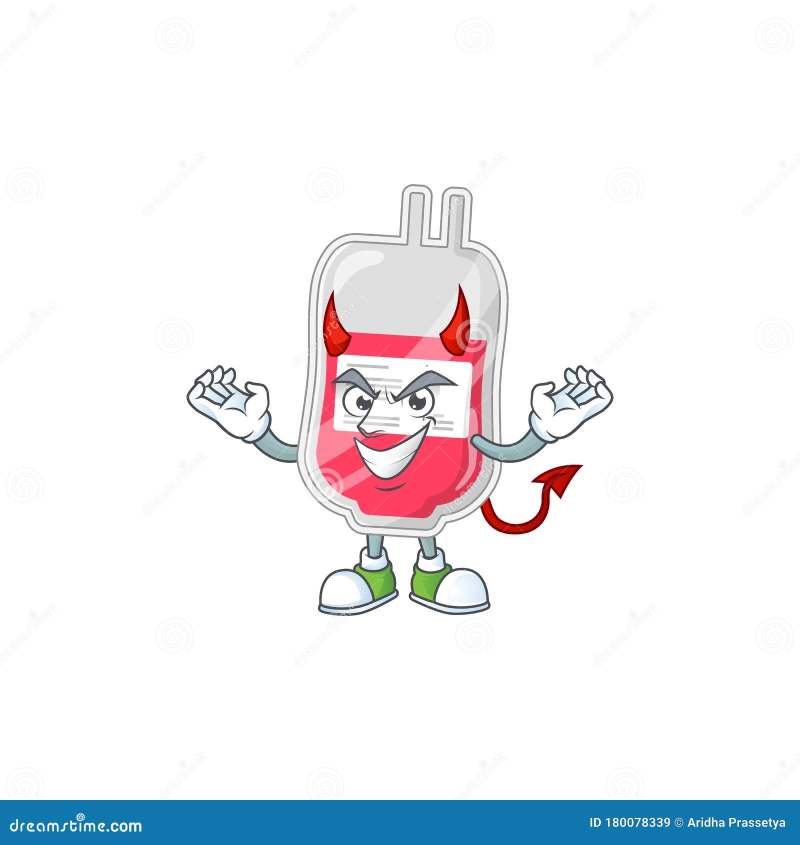 A Picture of Devil Bag of Blood Cartoon Character Design Stock Vector ...