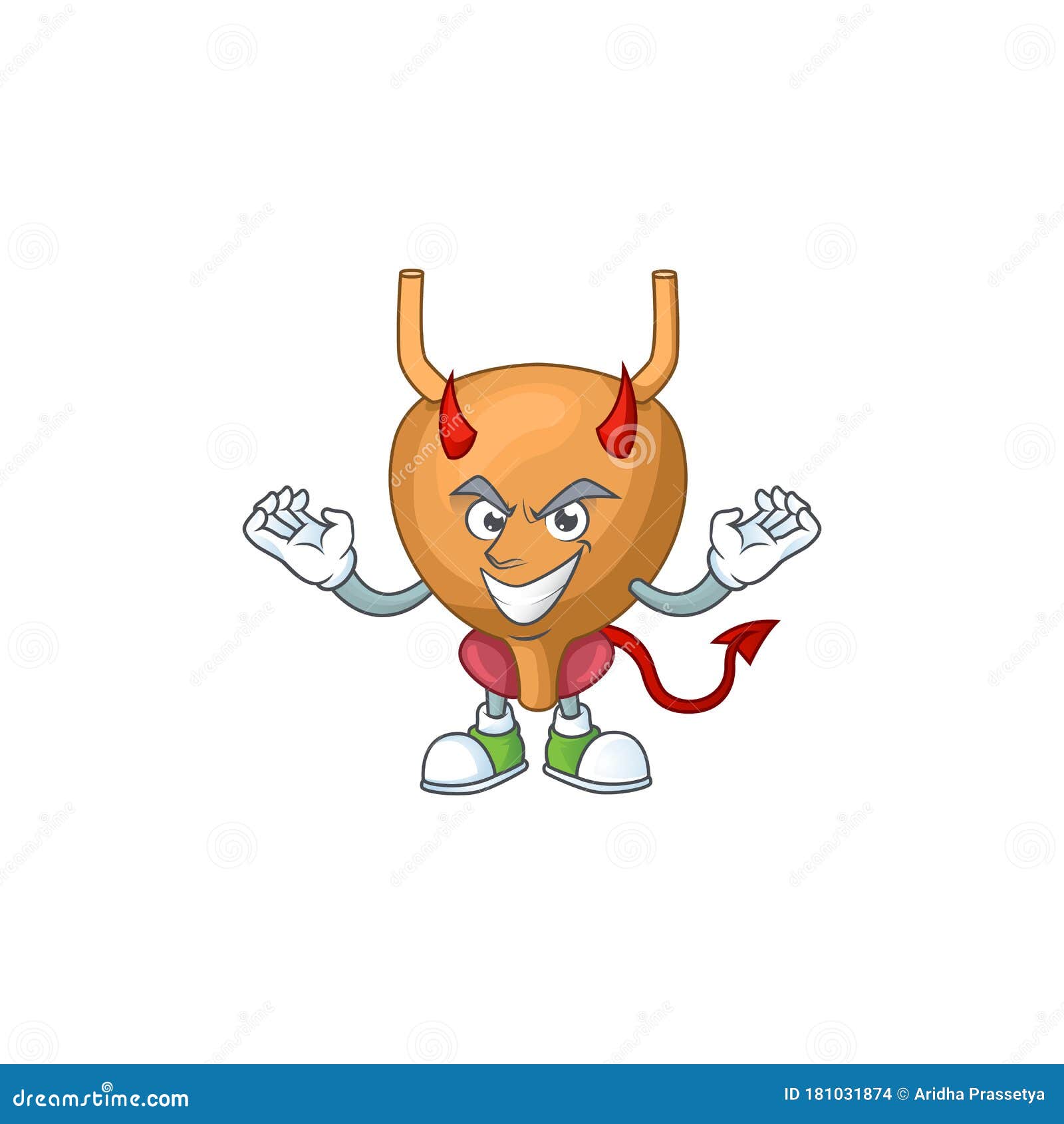 A Picture of Devil Bladder Cartoon Character Design Stock Vector ...