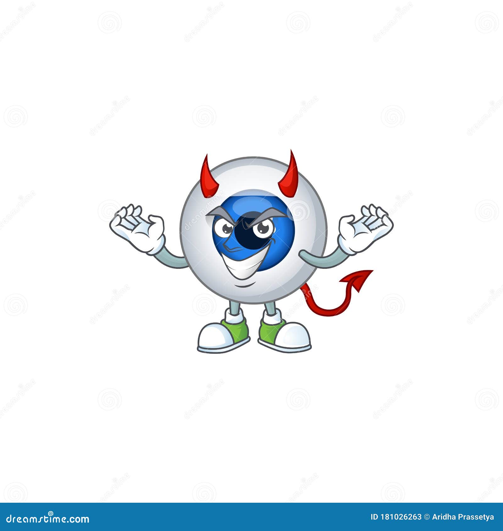 A Picture of Devil Human Eye Ball Cartoon Character Design Stock Vector ...