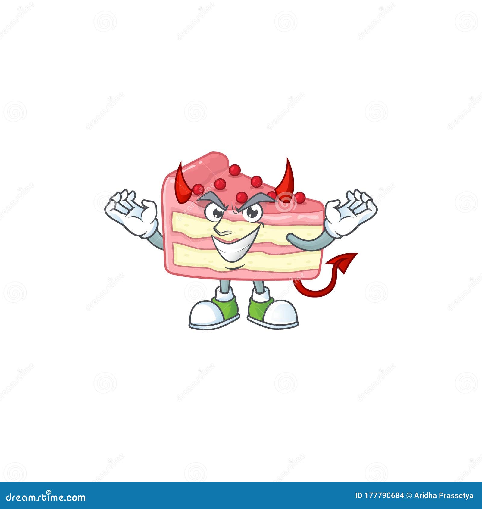 Devil Slice Bread Cartoon Character Vector Illustration | CartoonDealer ...