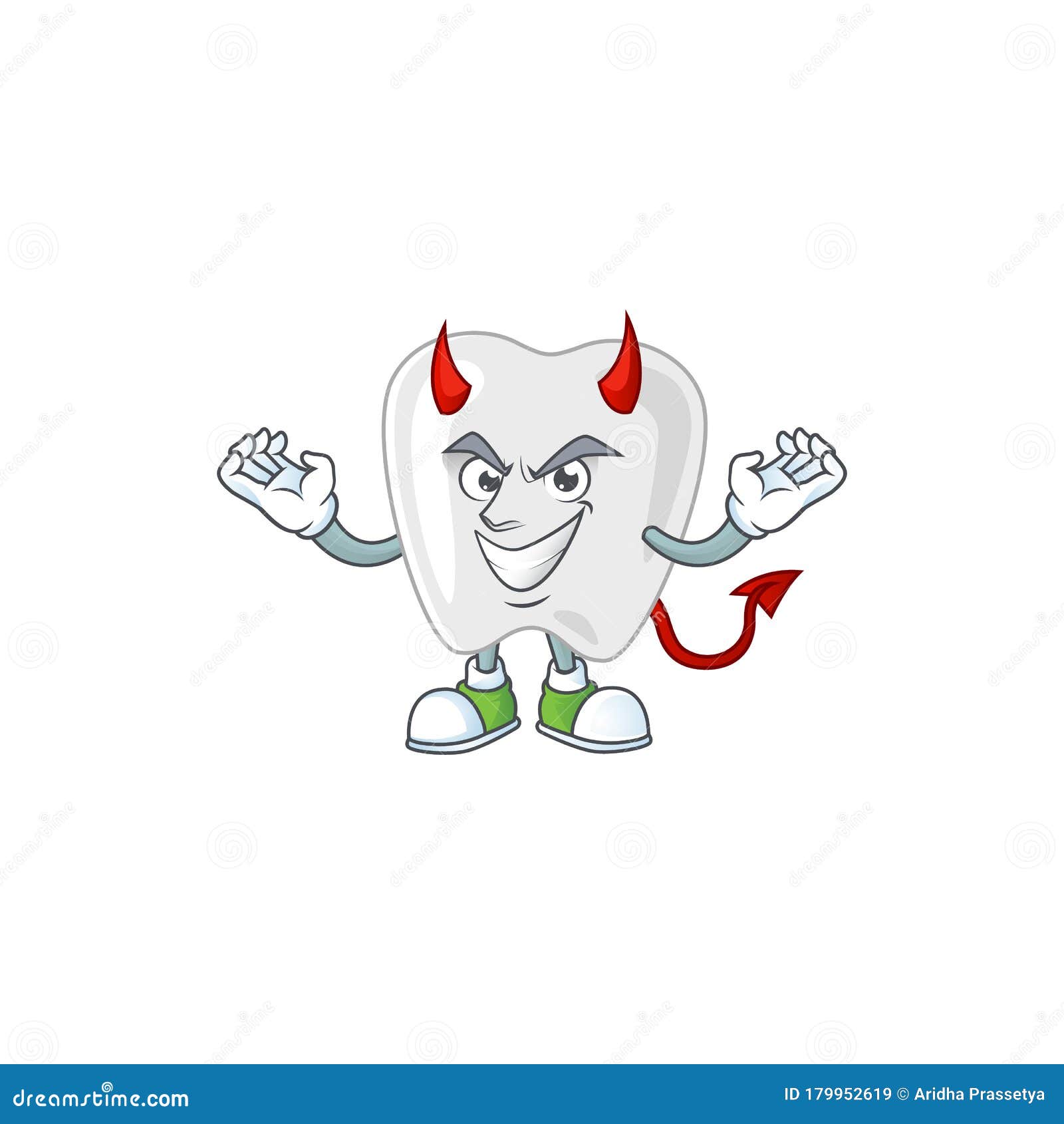 A Picture of Devil Teeth Cartoon Character Design Stock Vector ...