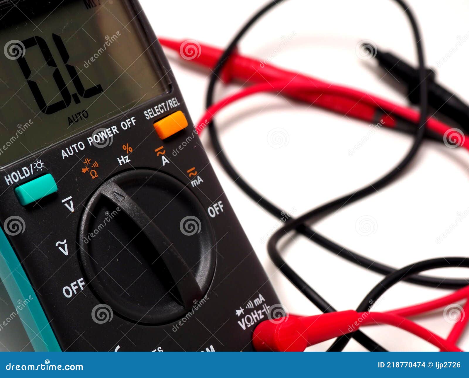 Picture of a Digital Multimeter, with Red and Black Probe Stock Photo ...