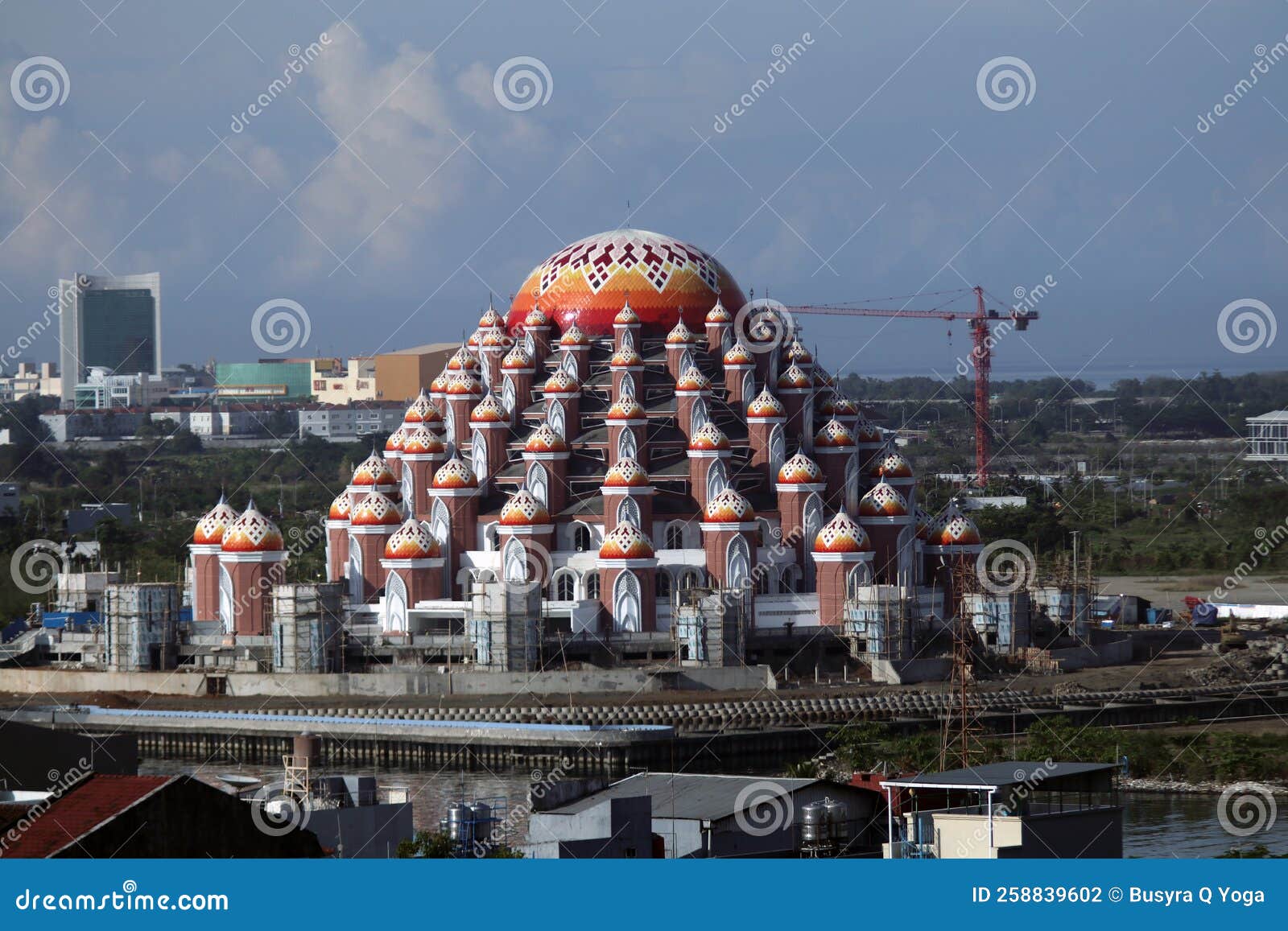 99 dome mosque in Makassar editorial photography. Image of beautiful ...