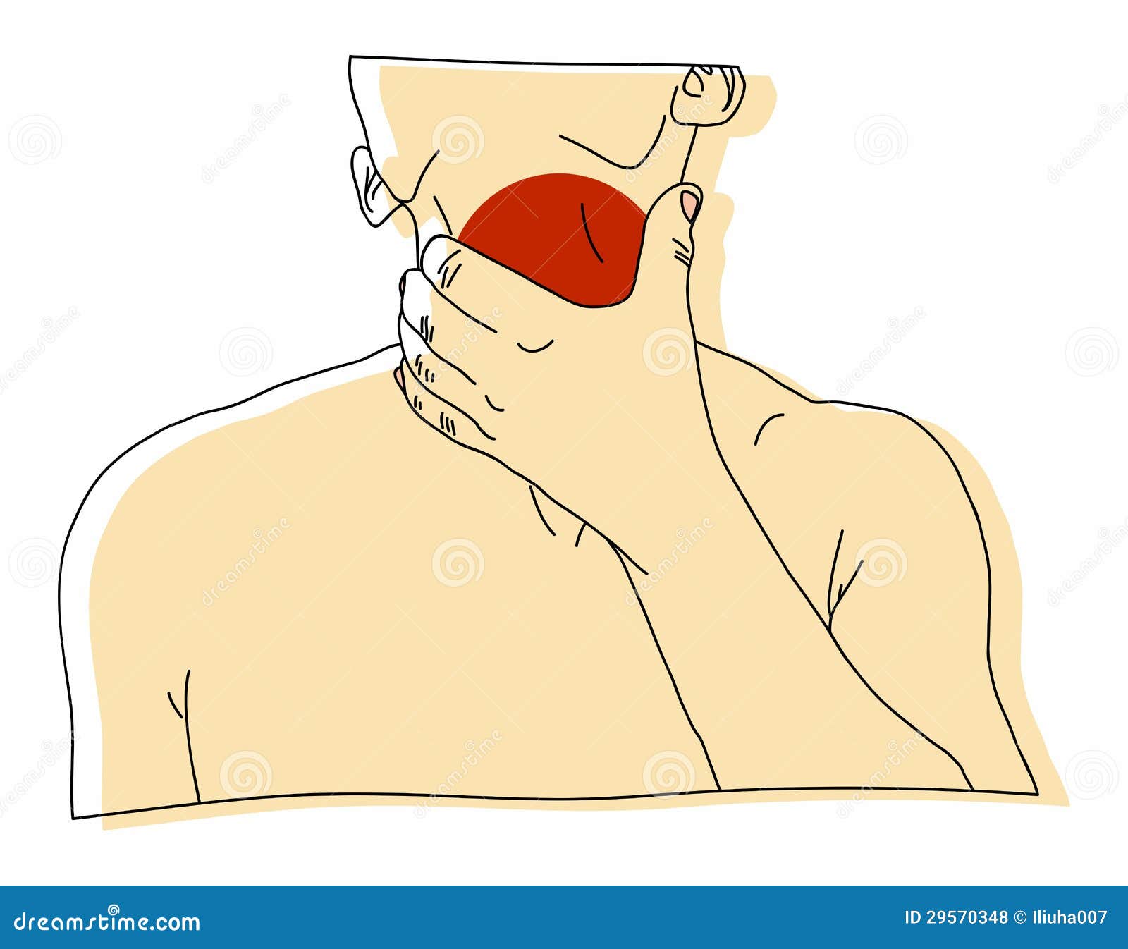 The Picture Drawn by the Throat Disease Stock Illustration ...